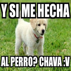 Meme Personalizado - y si me hecha al perro? chava :v - 16401595