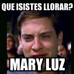 Meme crying peter parker - que isistes llorar? mary luz - 16957637