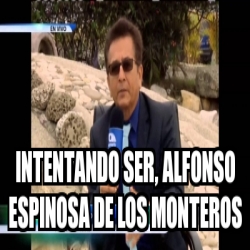 Meme Personalizado - intentando ser, alfonso espinosa de los monteros ...