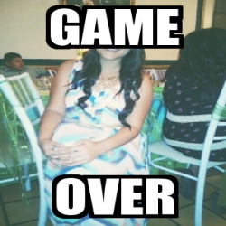 Meme Personalizado - game over - 17362727
