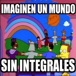 Meme Personalizado - imaginen un mundo sin integrales - 17715434