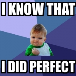 Meme Bebe Exitoso - I KNOW THAT I DID PERFECT - 17909598