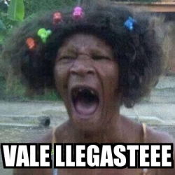 Meme Personalizado - Vale llegasteee - 18120189