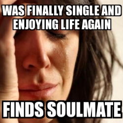 Meme Problems - was finally single and enjoying life again finds ...