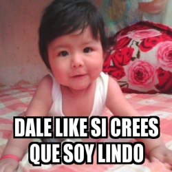 Meme Personalizado - DALE LIKE SI CREES QUE SOY LINDO - 18295203