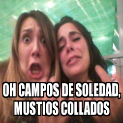 Meme Personalizado - Oh campos de soledad, Mustios collados - 18386691