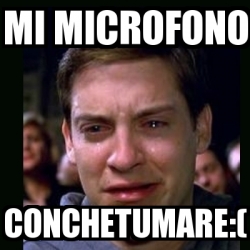 Meme crying peter parker - MI MICROFONO CONCHETUMARE:( - 18430989
