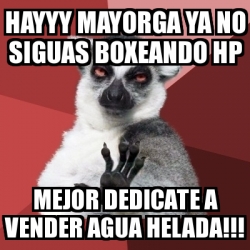 Meme Chill Out Lemur - hayyy mayorga ya no siguas boxeando hp mejor ...