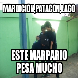 Meme Personalizado - mardicion,patacon,lago este marpario pesa mucho ...