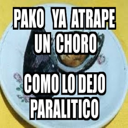 Meme Personalizado - pako ya atrape un choro como lo dejo paralitico ...
