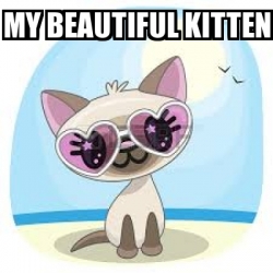 Meme Personalizado - my beautiful kitten - 18848127