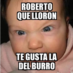 Meme Bebe furioso - Roberto que lloron Te gusta la del burro - 19242768
