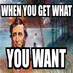Meme Personalizado - WHEN YOU GET WHAT YOU WANT - 19550684