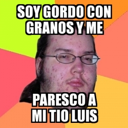 Meme Friki - soy gordo con granos y me paresco a mi tio luis - 19829187
