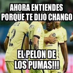 Meme Personalizado - AHORA ENTIENDES PORQUE TE DIJO CHANGO EL PELON DE ...
