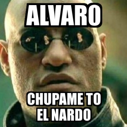 Meme What If I Told You - ALVAR0 CHUPAME TO EL NARDO - 19932005