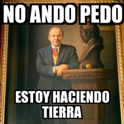 Meme Personalizado - no ando pedo estoy haciendo tierra - 2006659