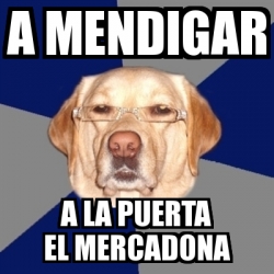 Meme Perro Racista - a mendigar a la puerta el mercadona - 2275163