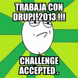 Meme Challenge Accepted - TrABAJA CON DRUPI 2013 !!! cHALLENGE ACCEPTED ...