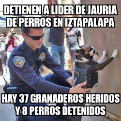 Meme Personalizado - Detienen a lider de jauria de perros en iztapalapa ...