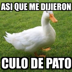 Meme Personalizado - Asi que me dijieron culo de pato - 2644818