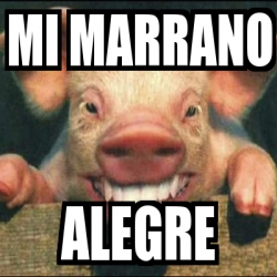 Meme Personalizado - mi marrano alegre - 2694093