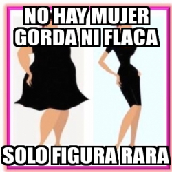 Meme Personalizado - no hay mujer gorda ni flaca solo figura rara - 2706763