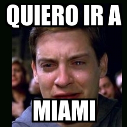 Meme crying peter parker - quiero ir a miami - 2731624