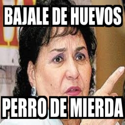 Meme Personalizado - bAJALE DE HUEVOS PERRO DE MIERDA - 2766494