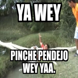 Meme Personalizado - ya wey pinche pendejo wey yaa. - 2794940