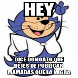 Meme Personalizado - Hey Dice don gato que dejes de publicar mamadas ...