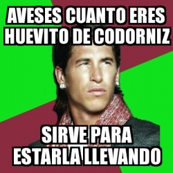 Meme Sergio Ramos - aveses cuanto eres huevito de codorniz sirve para ...