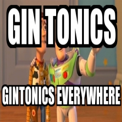 Meme Personalizado - Gin tonics Gintonics everywhere - 20875742