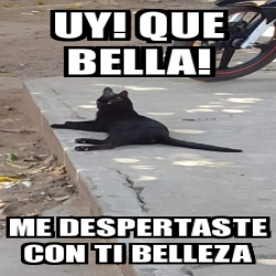 Meme Personalizado - Uy! Que bella! Me despertaste con ti belleza ...