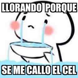 Meme Personalizado - llorando porque se me callo el cel - 20905651