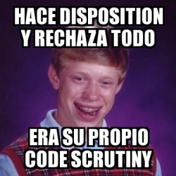 Meme Bad Luck Brian - hace disposition y rechaza todo era su propio ...