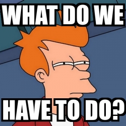 Meme Futurama Fry - what do we have to do? - 21192190