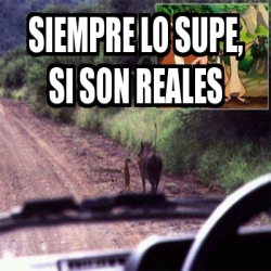 Meme Personalizado - Siempre lo supe, si son reales - 21248576