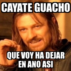 Meme Boromir - cayate guacho que voy ha dejar en ano asi - 21377033