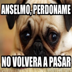 Meme Personalizado - ANSELMO, PERDONAME NO VOLVERA A PASAR - 21860082