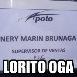 Meme Personalizado - Lorito Oga - 21962903