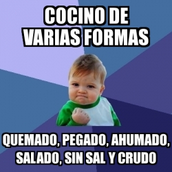 Meme Bebe Exitoso - cocino de varias formas quemado, pegado, ahumado ...