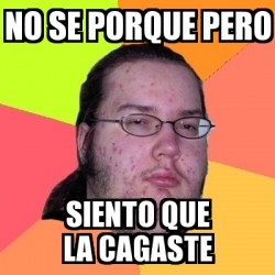 Meme Friki - No se porque pero siento que la cagaste - 22786604