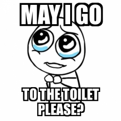 Meme Por favor - MAY I GO TO THE TOILET PLEASE? - 22818131