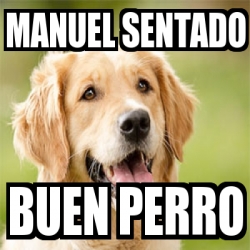 Meme Personalizado - manuel sentado buen perro - 22958612