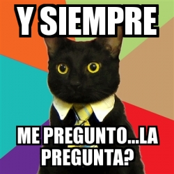 Meme Business Cat - Y Siempre Me pregunto...la pregunta? - 23247349