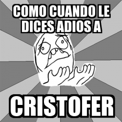 Meme Whyyy - como cuando le dices Adios a cristofer - 23409996