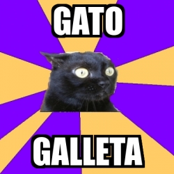 Meme Anxiety Cat - gato galleta - 23609338