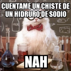 Meme Chemistry Cat - cuentame un chiste de un hidruro de sodio nAh ...