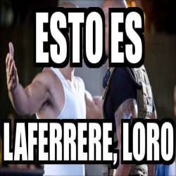 Meme Personalizado - ESTO ES LAFERRERE, LORO - 23655300